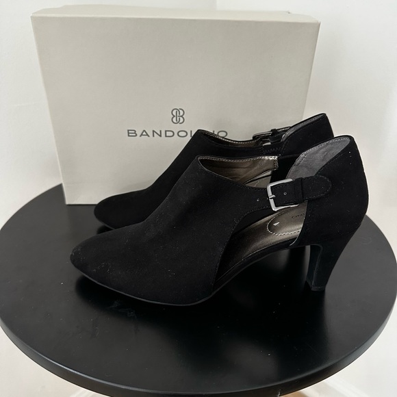 Bandolino | Shoes | Nib Bandolino Black Suede Heeled Booties | Poshmark